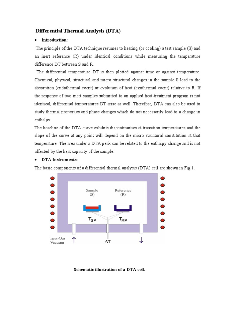 Differential Thermal Analysis (DTA) | PDF | Thermal Analysis | Thermocouple