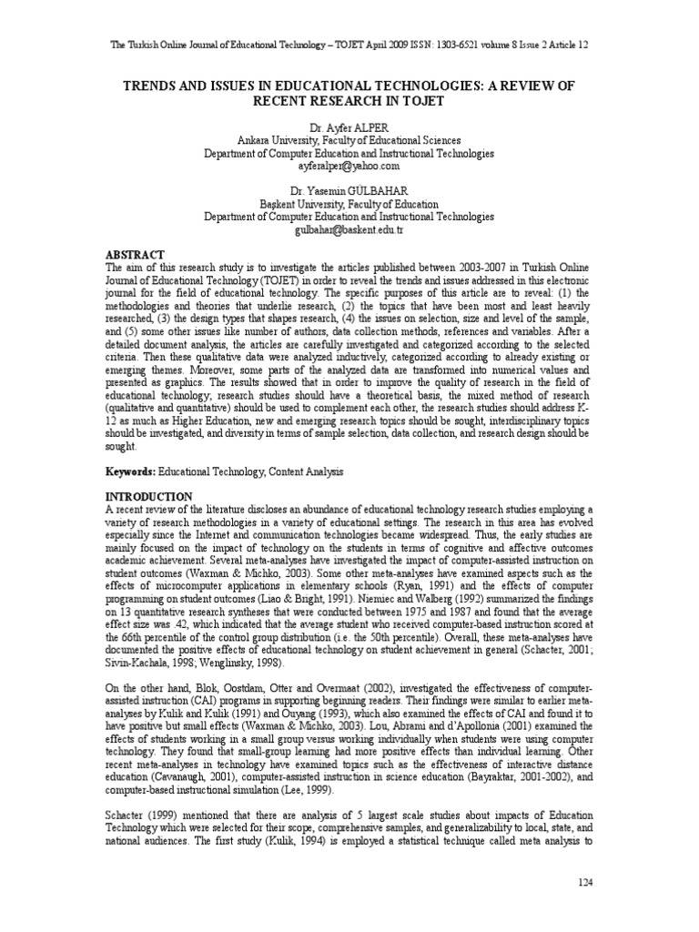 Education Research Paper | PDF | Educational Technology | Qualitative ...