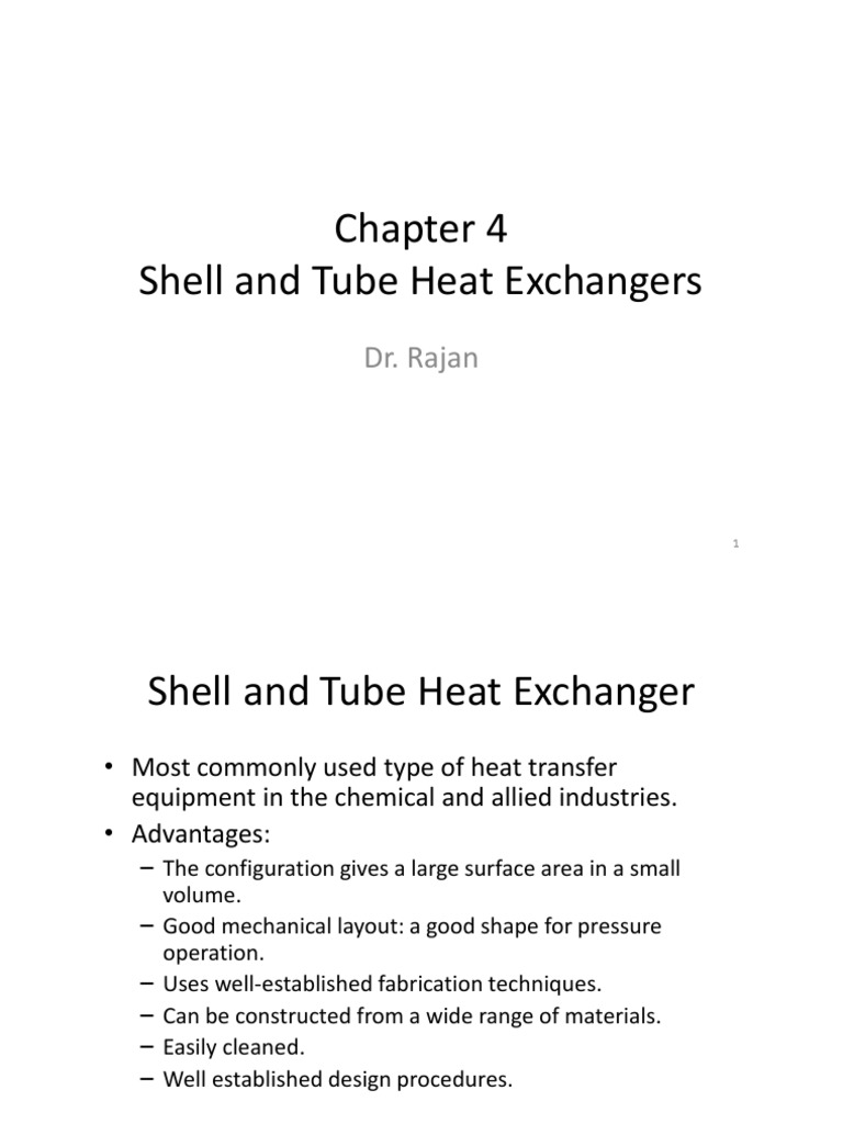 Chapter 4 Shell and Tube Heat Exchangers | PDF | Heat Exchanger | Heat ...
