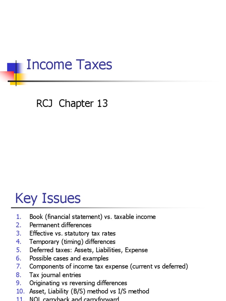 Income Taxes | Download Free PDF | Deferral | Deferred Tax