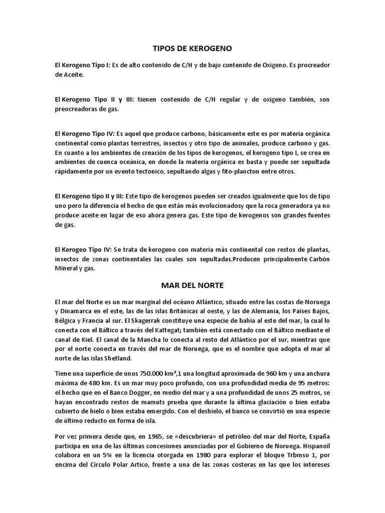 Tipos de Kerogeno | PDF | Alberta | Petróleo