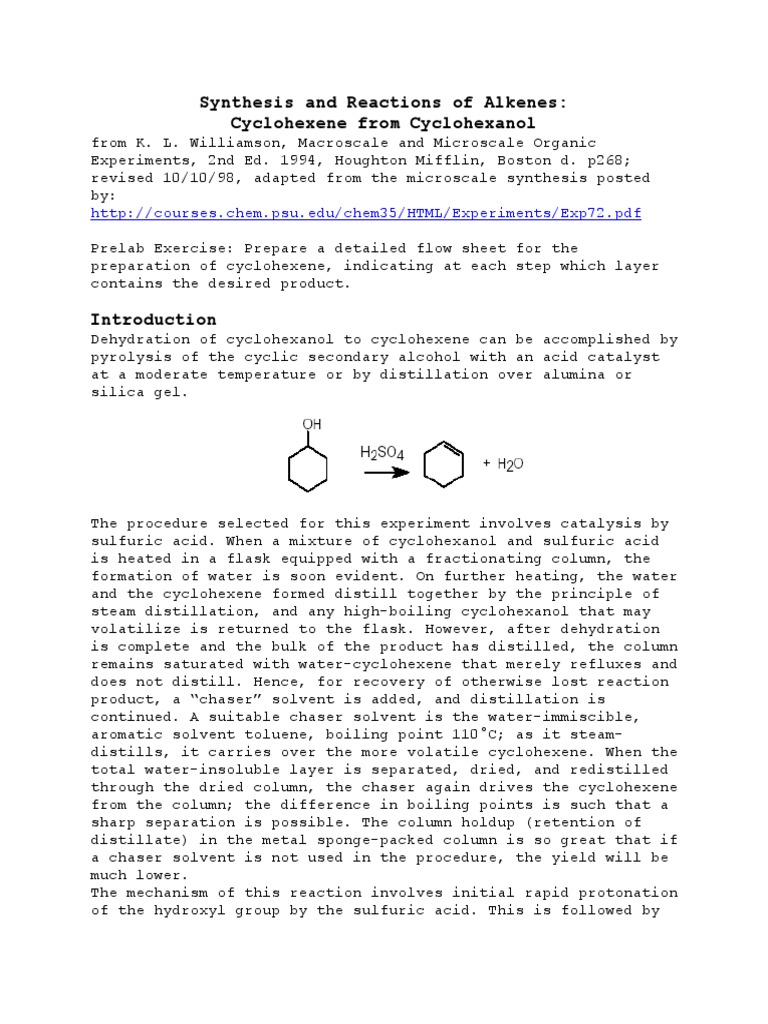 Cyclohexanol to Cyclohexene | Distillation | Chemical Reactions