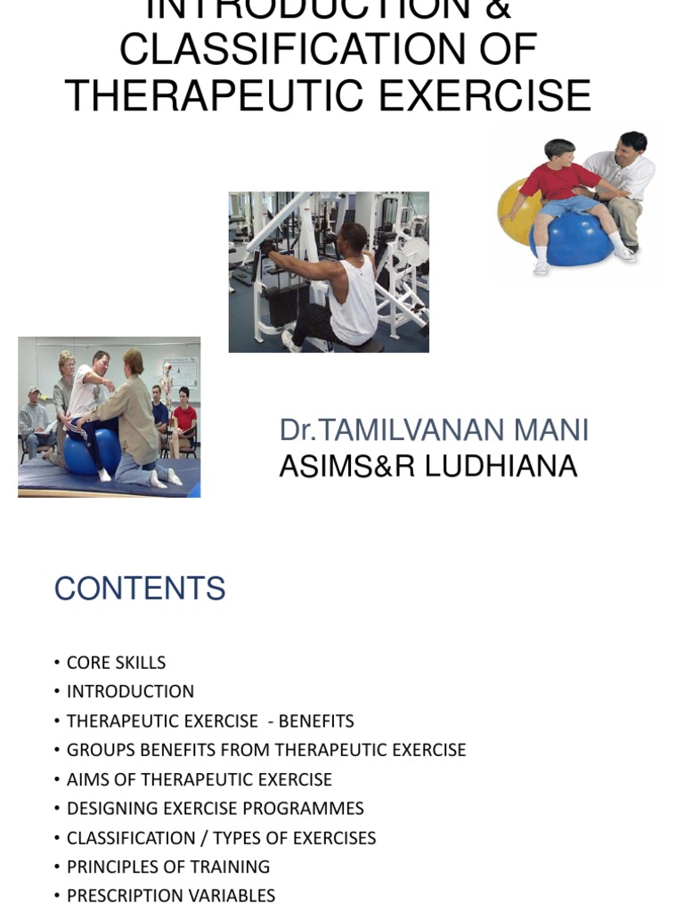 Therapeutic Exercise Overview | PDF | Physical Therapy | Muscle Contraction