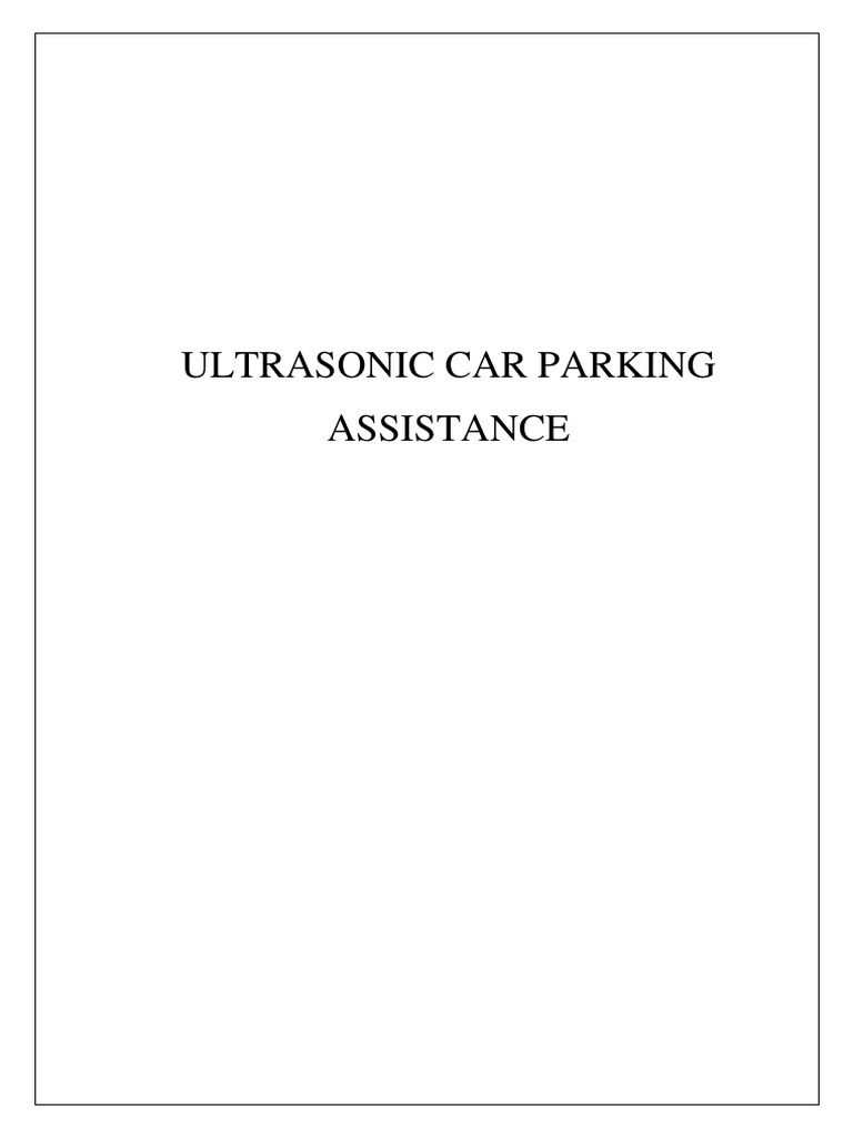 Ultrasonic Car Parking | PDF | Ultrasound | Microcontroller