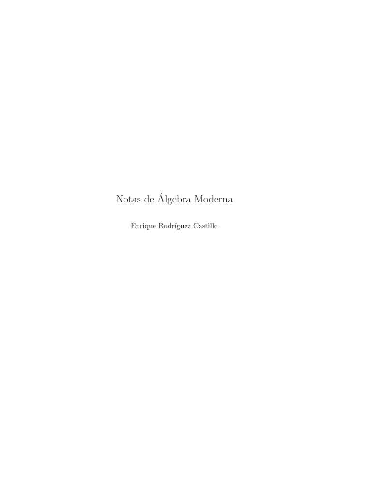 Curso de Algebra Moderna | PDF | Permutación | Teoría de grupo Curso de Algebra Moderna | PDF | Permutación | Teoría de grupo