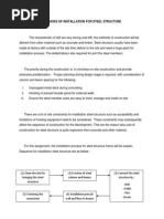 Steel Structures Installation Procedure and Method Statement | PDF ...