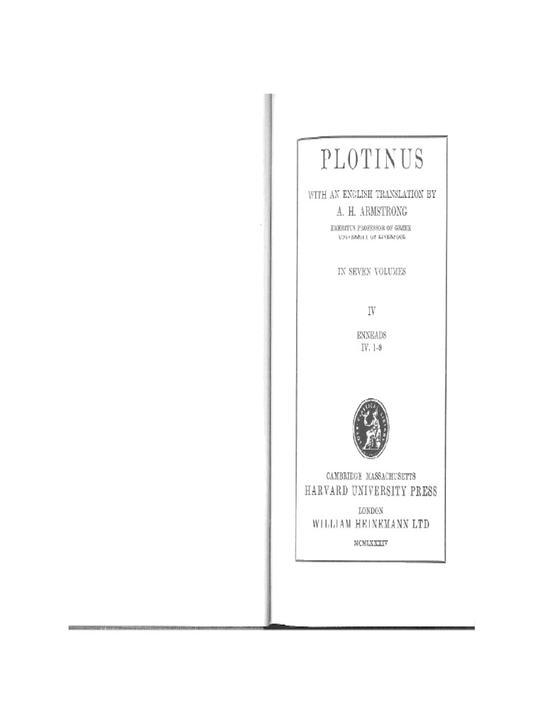 Enneads IV - Loeb | PDF