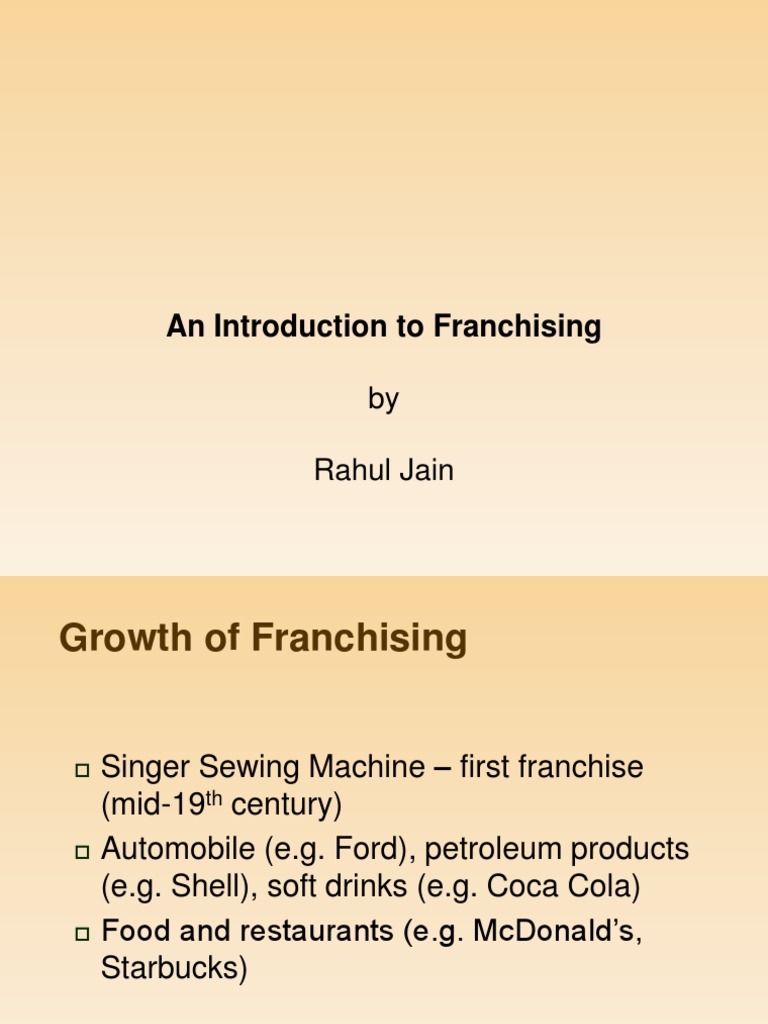 Franchise Model in India | PDF | Franchising | Business