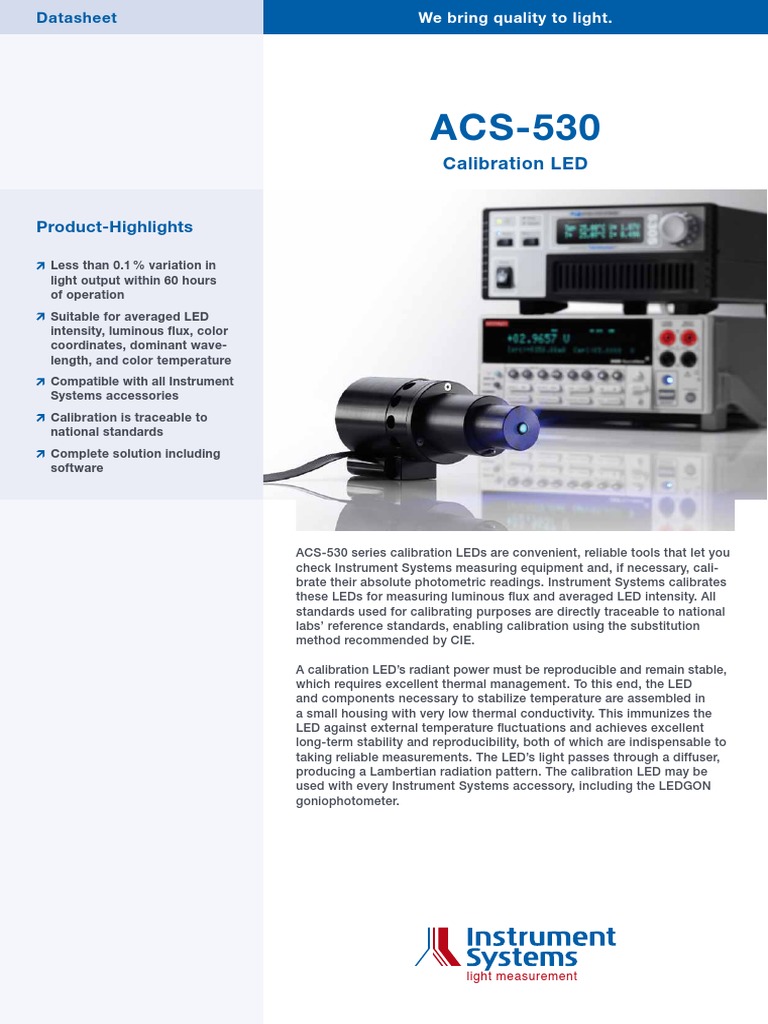 ACS-530 Calibration LED | PDF | Light Emitting Diode | Calibration