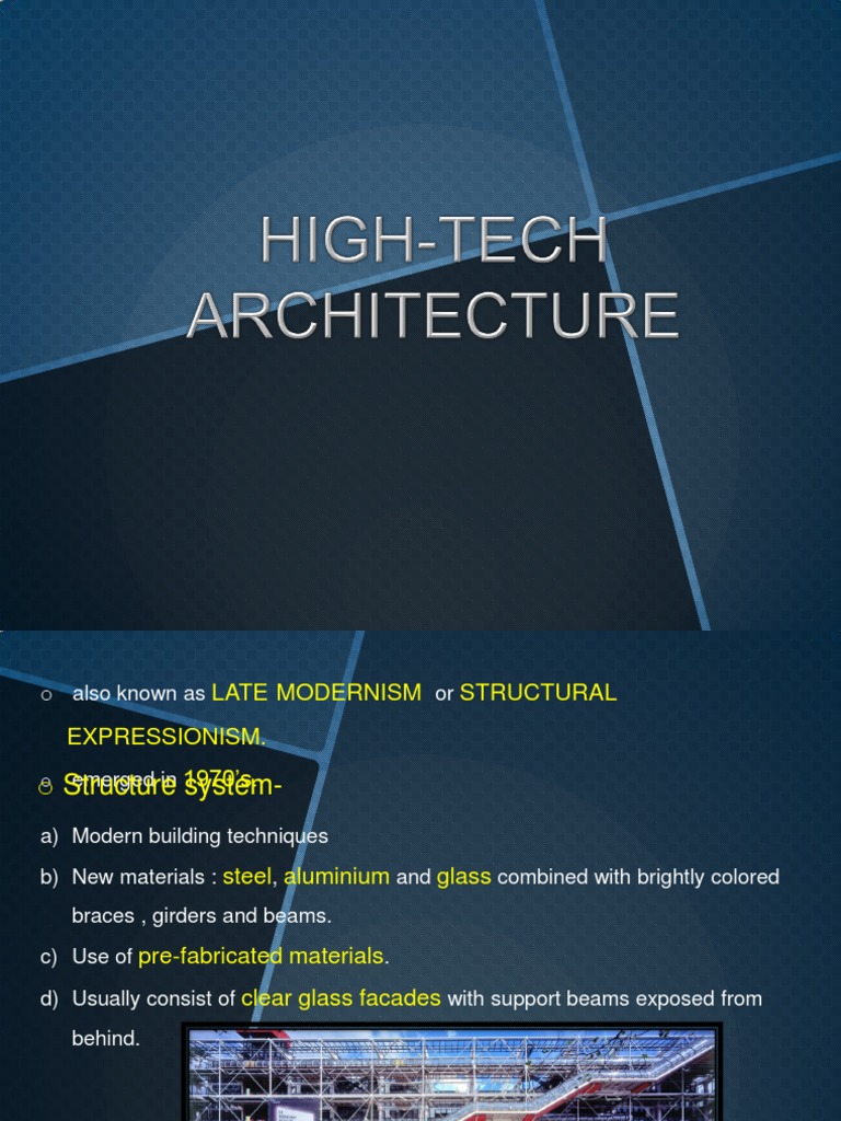 High-Tech Architecture Overview | PDF | Architectural Design | Architecture