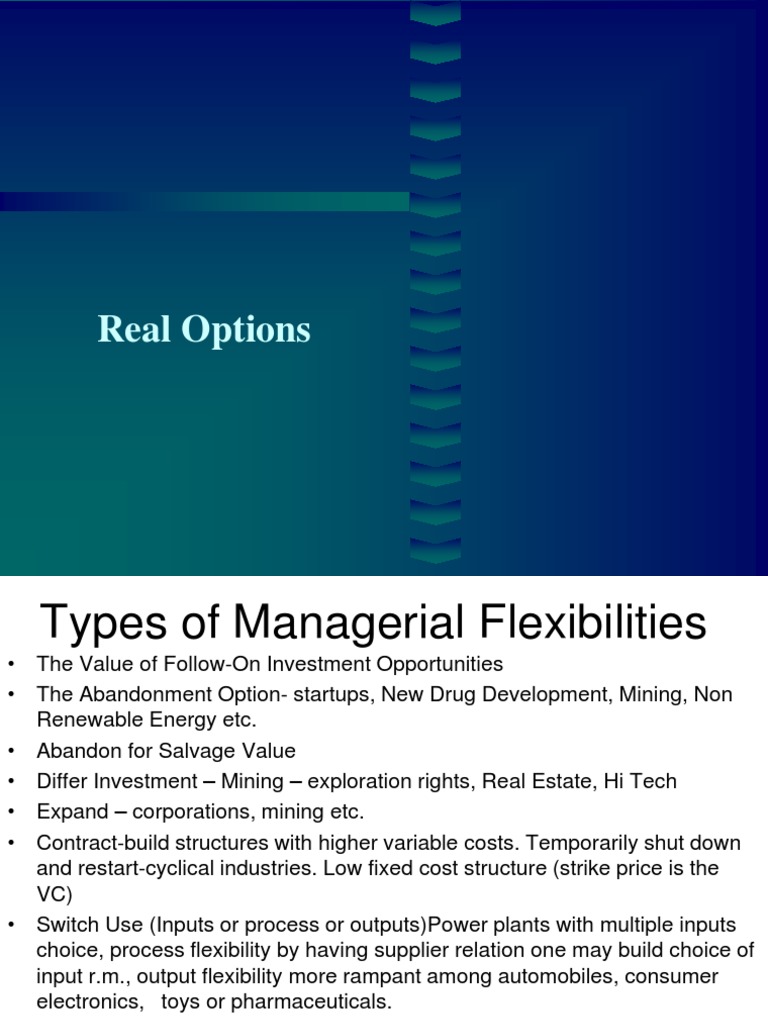 Real Options Theory | PDF | Net Present Value | Option (Finance)