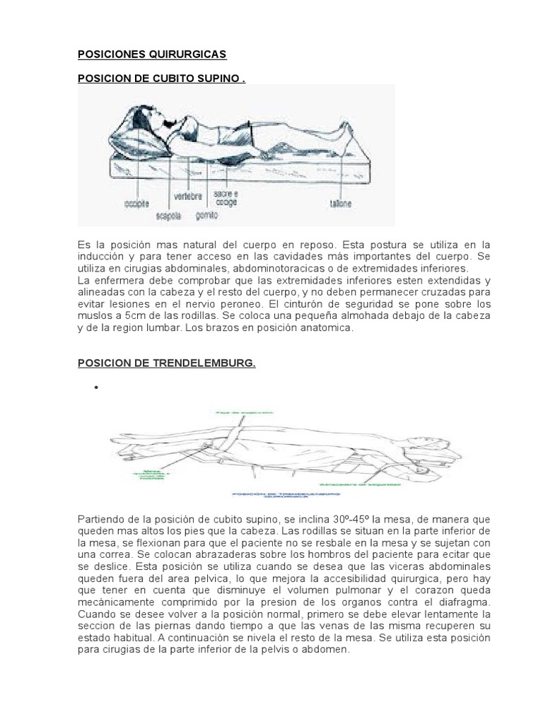 Posiciones Quirurgicas | PDF | Cirujano | Abdomen