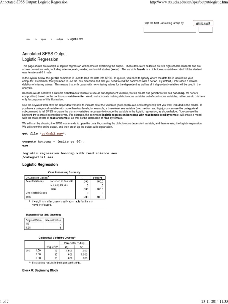 Logistic Regression | PDF | Logistic Regression | Categorical Variable