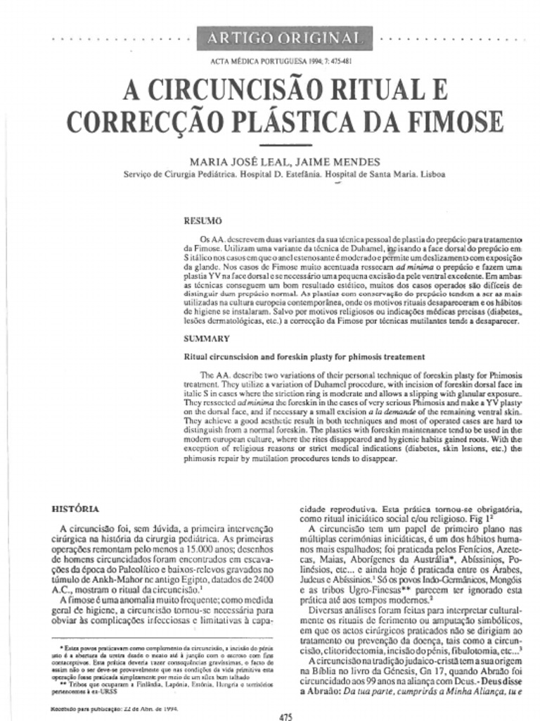 Fimose SPP PDF | PDF | Circuncisão | Urologia