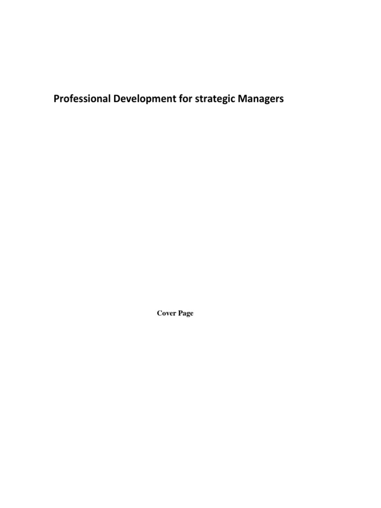 Professional Development for Managers | PDF | Goal | Leadership