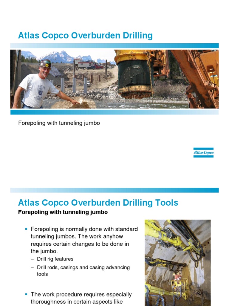 Forepoling With Tunneling | PDF | Drilling | Drill