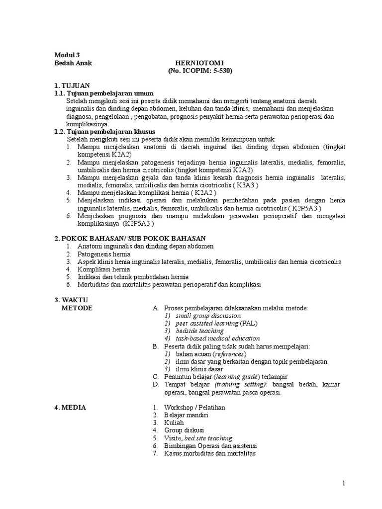 Modul 3 Herniotomi | PDF