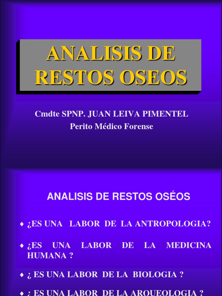 Analisis de Restos Oseos | PDF | Pelvis | Jurisprudencia médica
