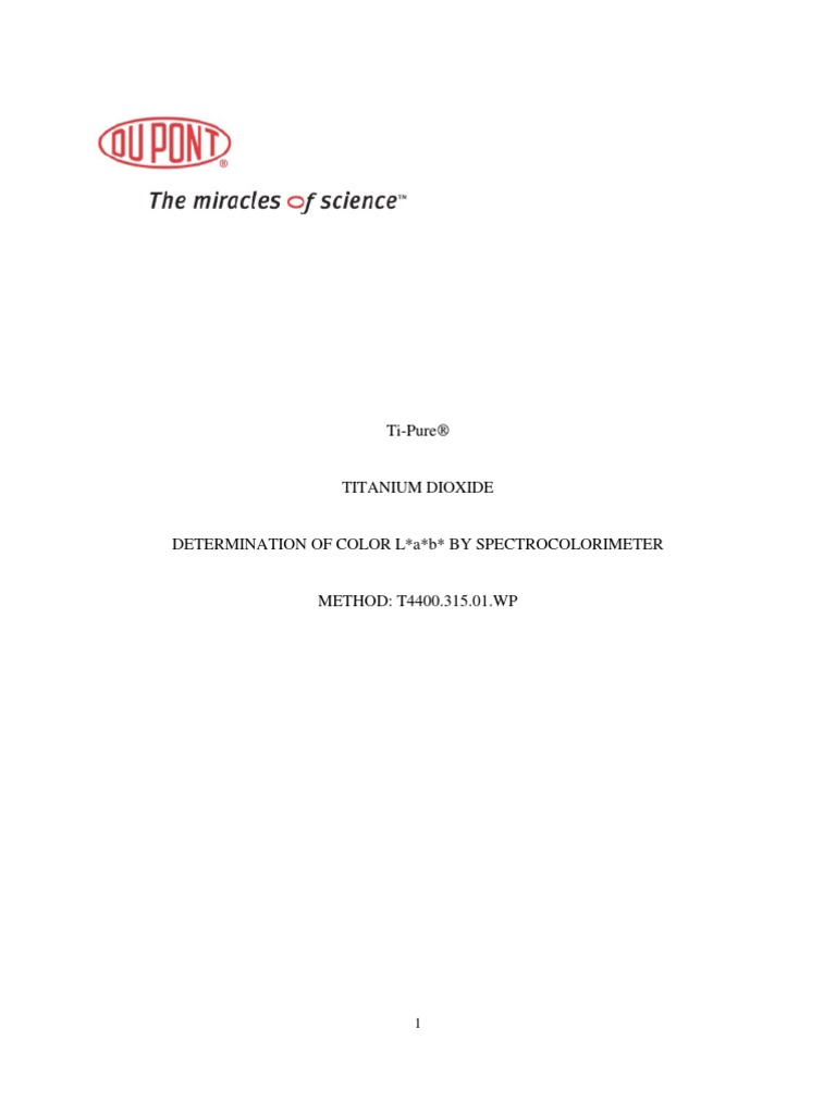 Determination of Color by Spectrocolorimeter | PDF | Accuracy And ...