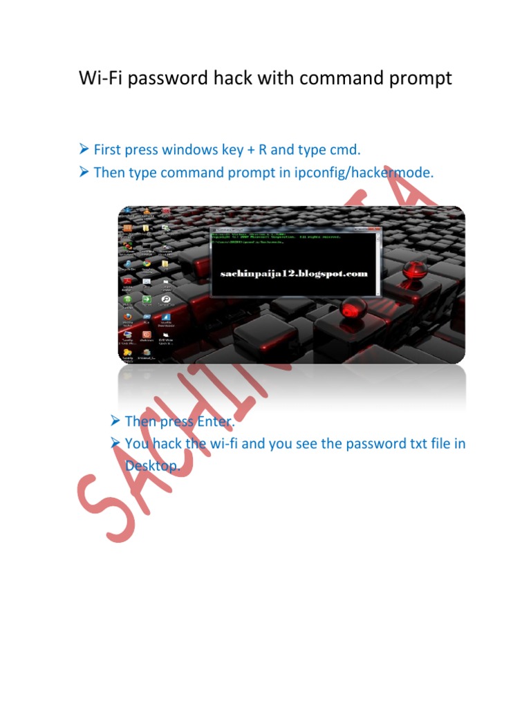 Hack Wi-Fi Password via CMD | PDF