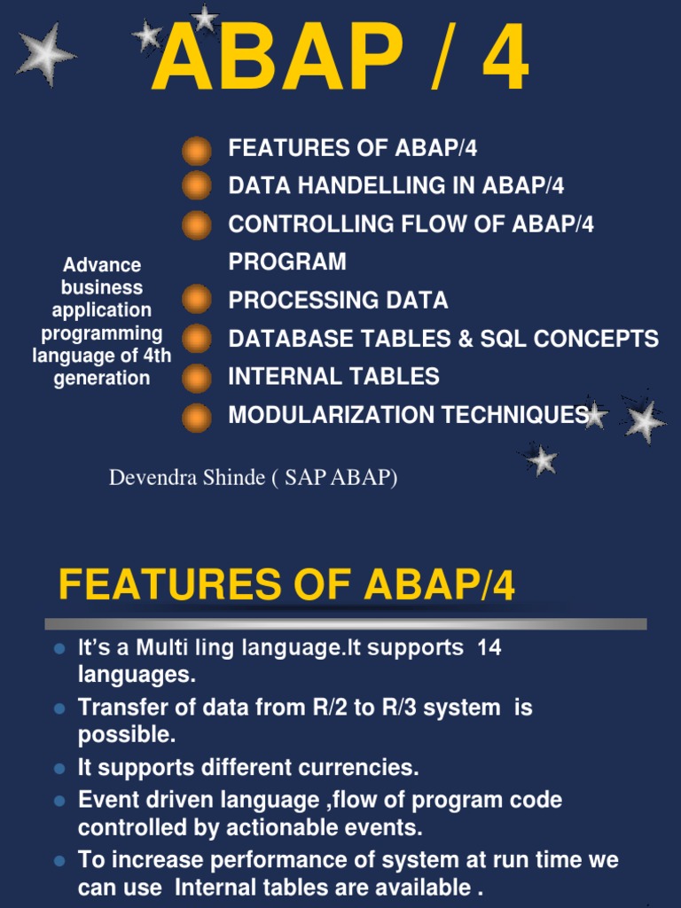 1abap Overview | PDF | Subroutine | Data Type