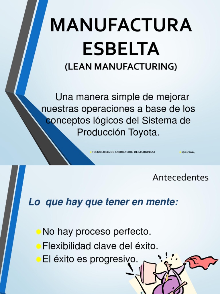 Manufactura Esbelta | PDF | Lean Manufacturing | Producción y fabricación