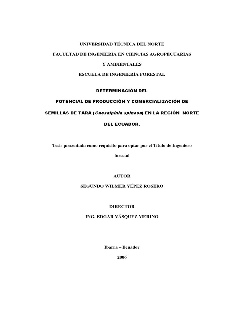 Semillas de Tara | PDF | Los bosques | Semilla