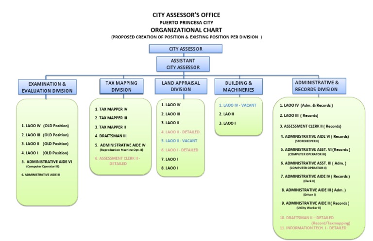 City Assessor'S Office Organizational Chart | PDF