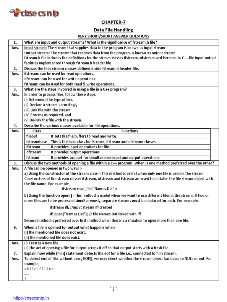 C Data File Handling Solution Pdf Download Free Pdf Class Computer Programming Object