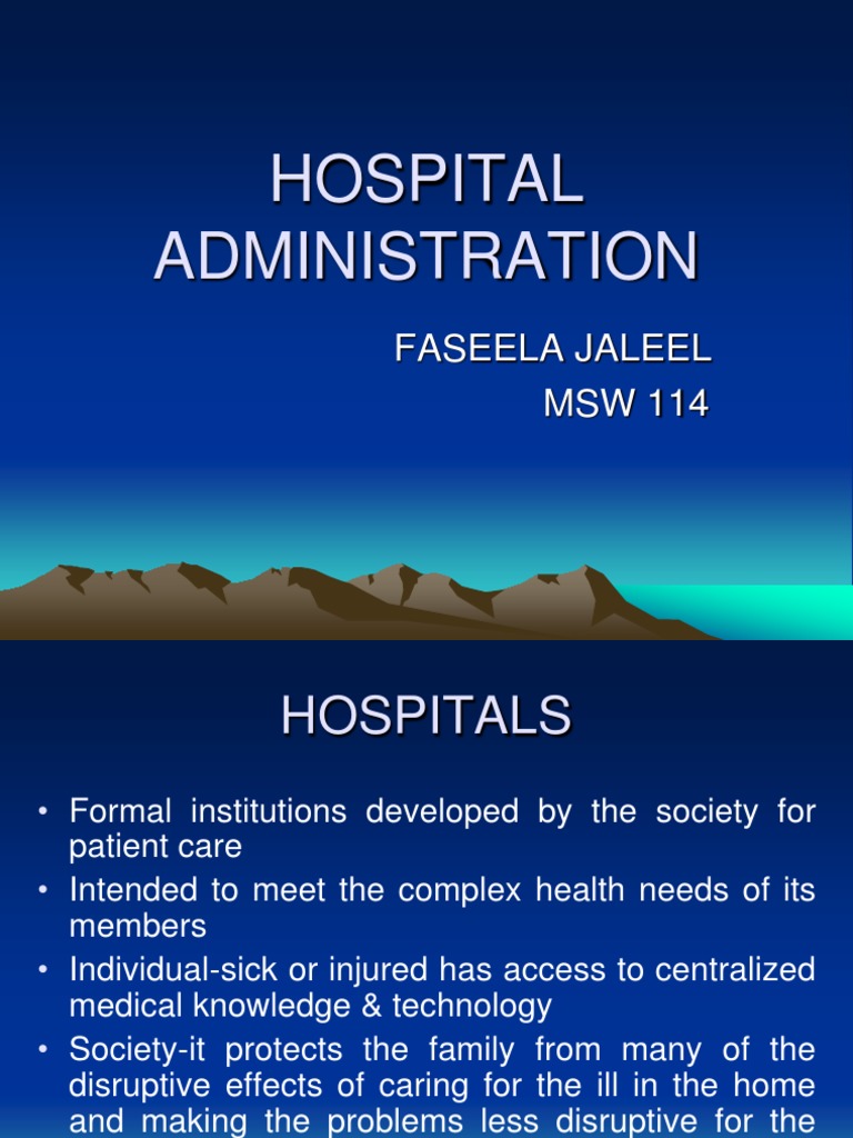 Hospital Administration | PDF | Hospital | Health Care