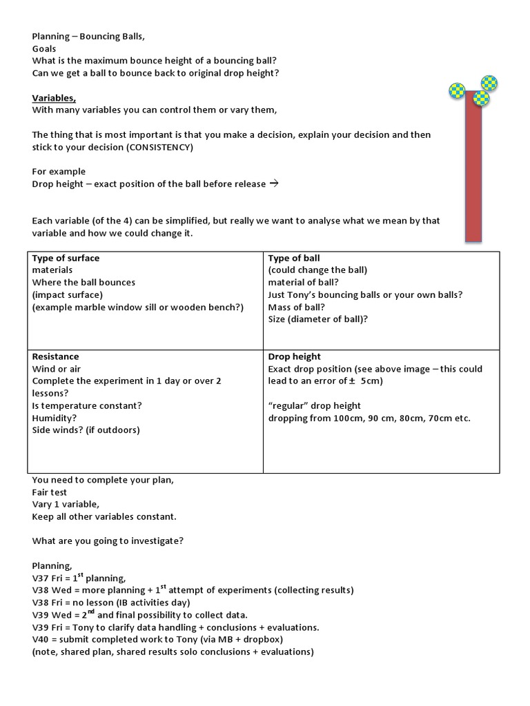 Bouncing Balls Experiment / Experimento | PDF | Experiment | Data