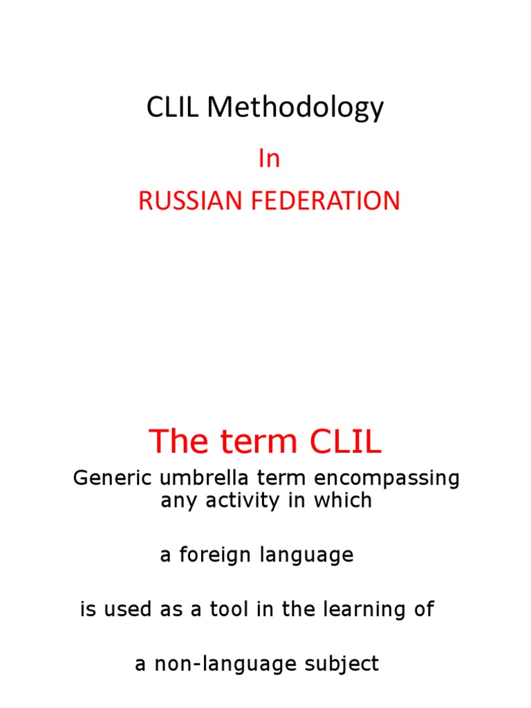 Applying CLIL Methodology in Russian Schools | PDF | Causality | Abstraction