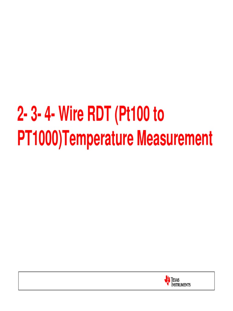 2 - 3 - 4-Wire RTD Measurement | PDF | Electrical Resistance And ...