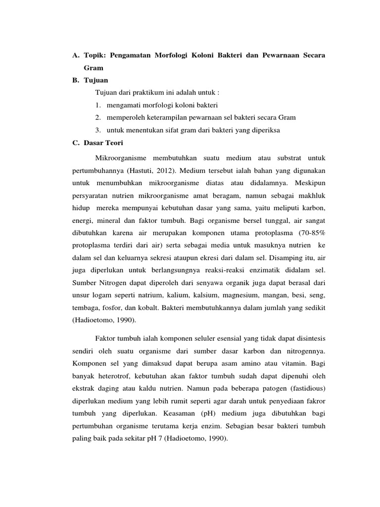 Laporan Praktikum Mikrobiologi Koloni Bakteri.docx Laporan Praktikum Mikrobiologi Koloni Bakteri.docx