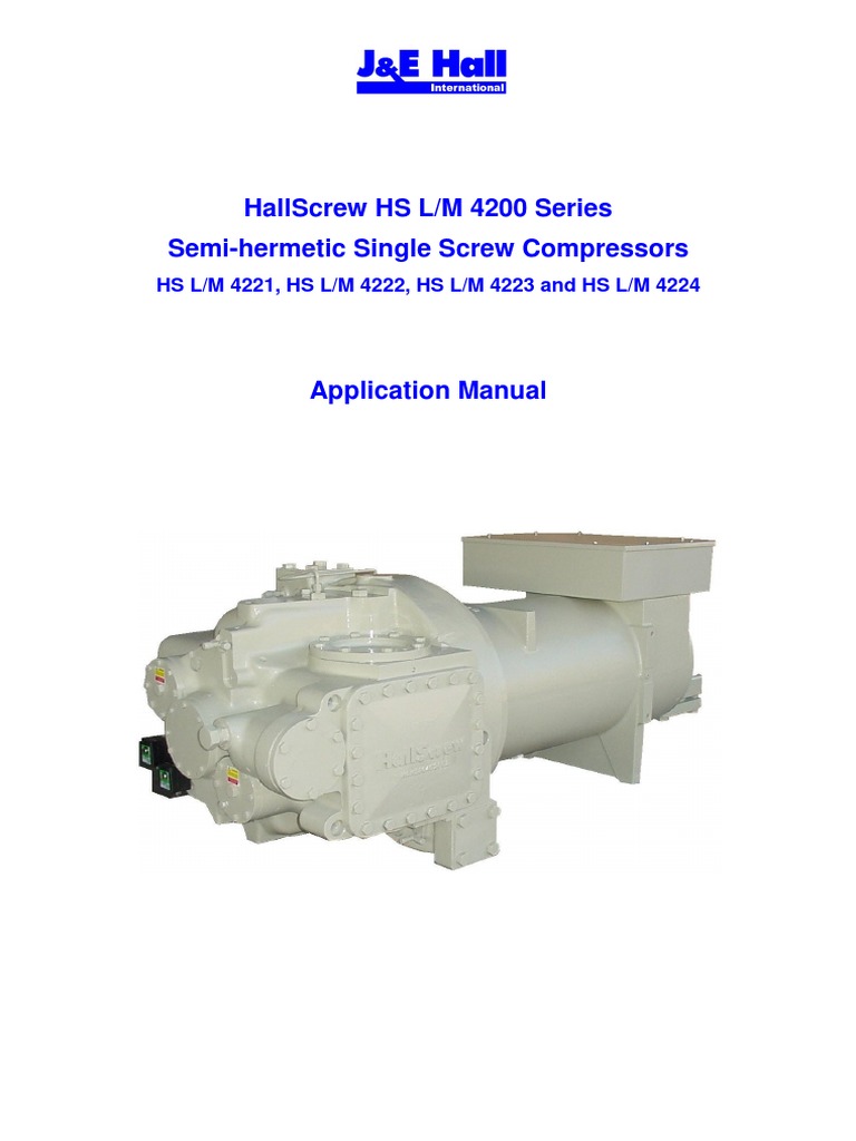 J and e Hall Screw Compressor Model 4200 | PDF | Gas Compressor | Valve