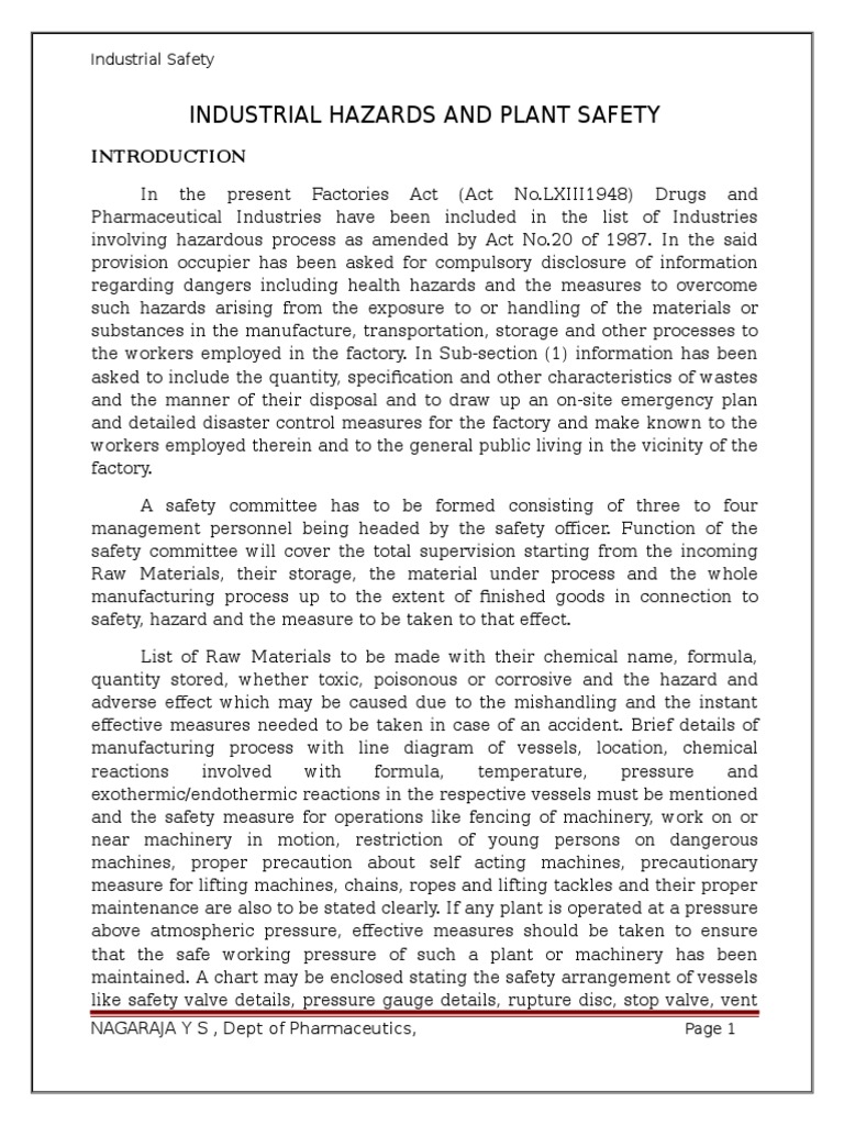 Industrial Hazards and Plant Safety | PDF | Fires | Chlorine