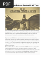 The Batman - Reading Order - Public | PDF | Batman | Dc Comics Characters