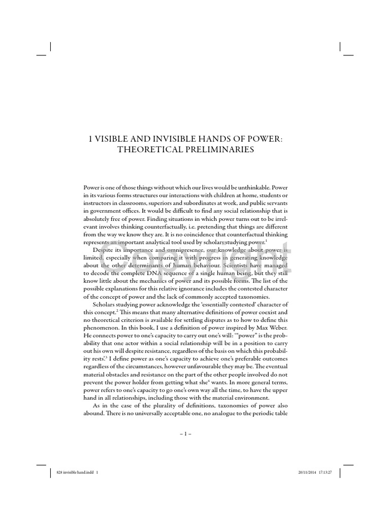 Introduction To The Invisible Hand of Power | PDF | Capitalism | Economics