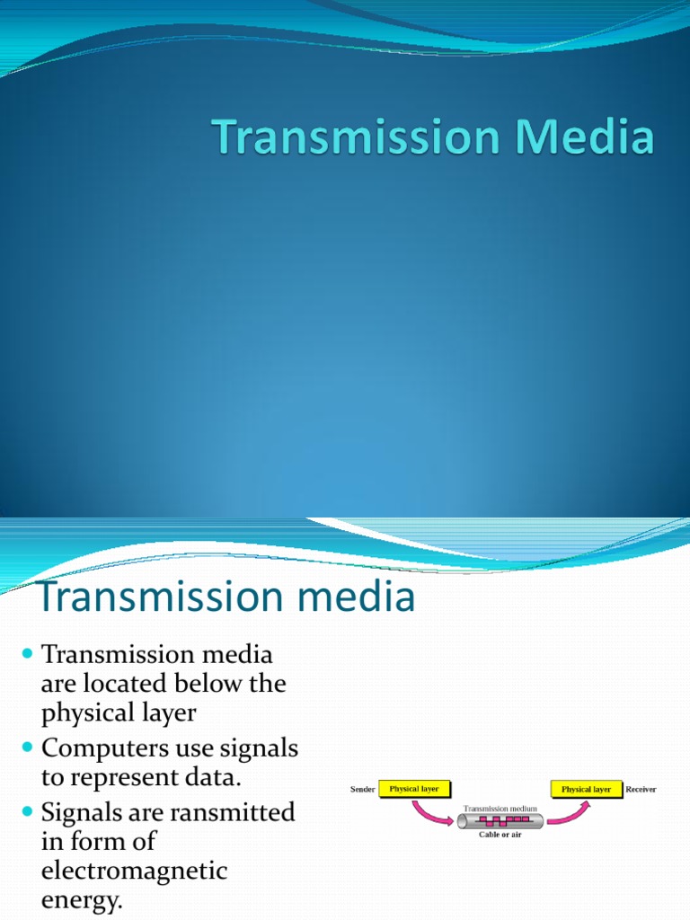 Transmission Media | PDF | Transmission Medium | Microwave