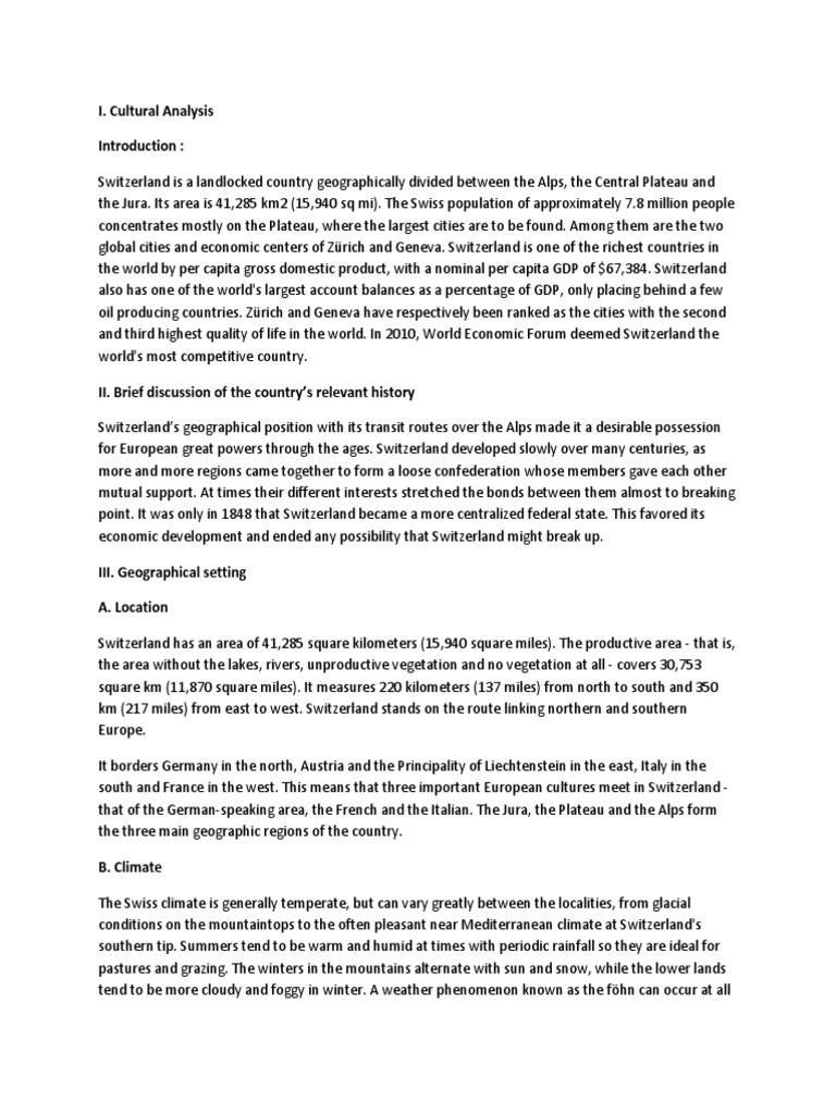 Country Notebook. | PDF | Switzerland | Retail