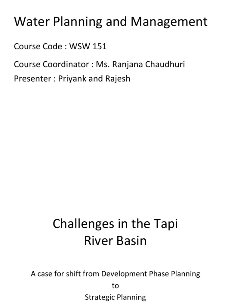Challenges in The Tapi Basin | PDF | Flood | Water Resources