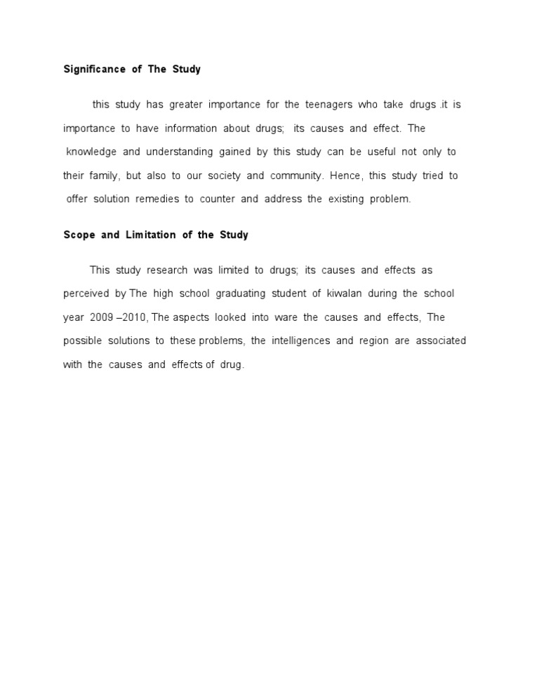 Significance of Drug Study for Teens | PDF | Lifestyle