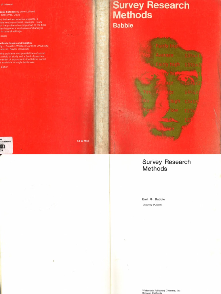 BABBIE, Earl - Survey Research Methods | PDF