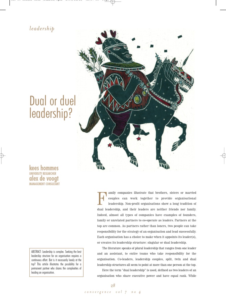 Dual or Duel Leadership? | PDF | Chief Information Officer | Leadership
