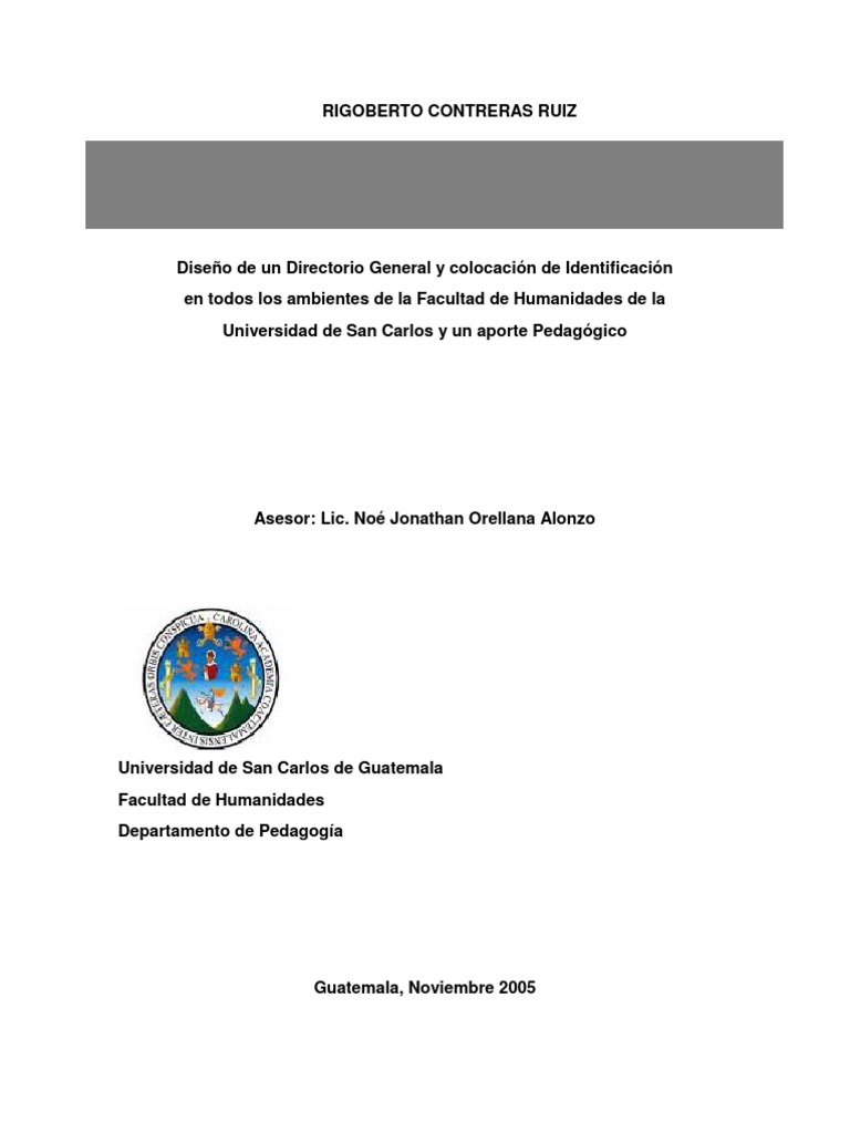 Diseño de Un Directorio General | PDF | Universidad | Guatemala