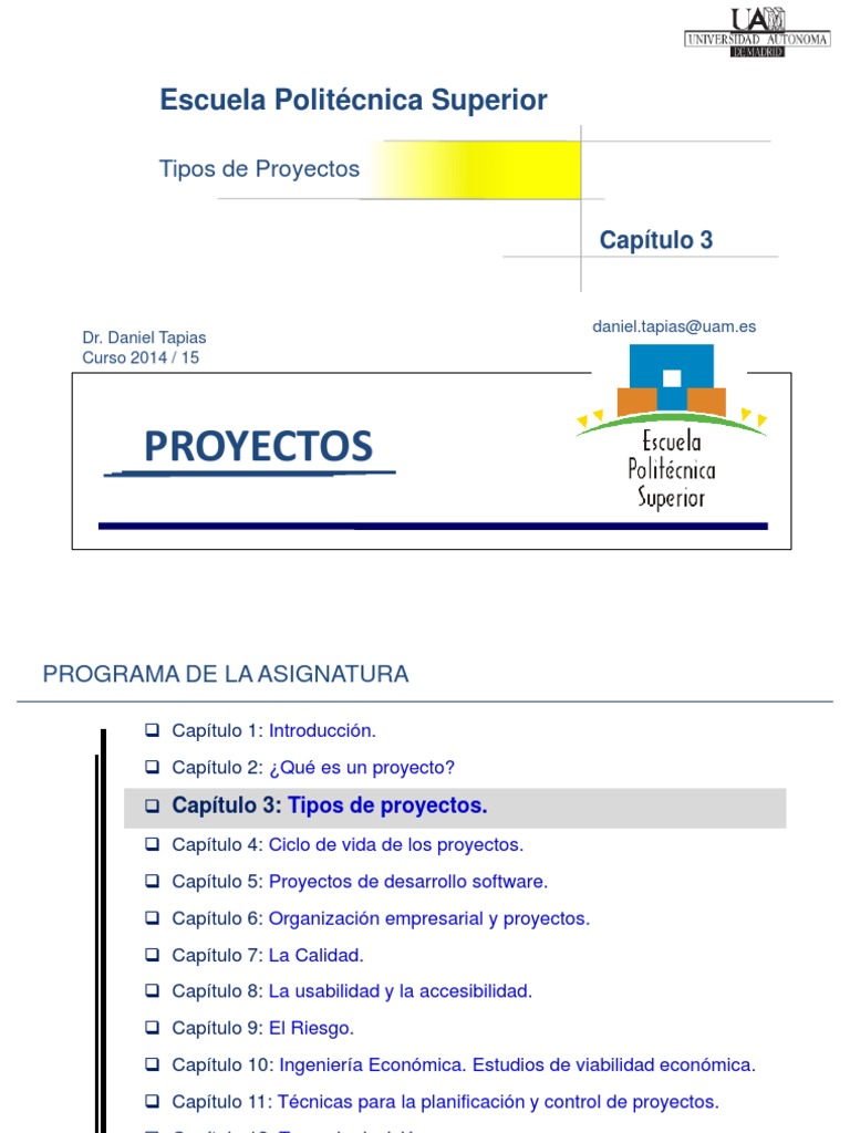 C3 - Tipos de Proyectos | PDF | Usabilidad | Investigación y desarrollo