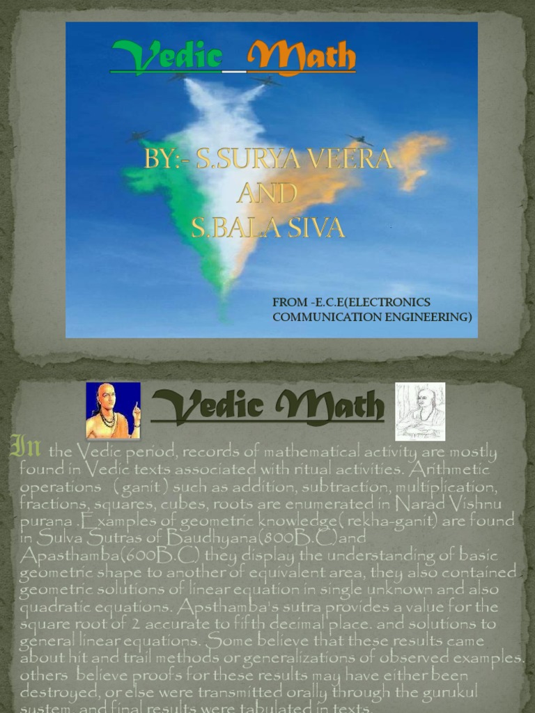 Vedic Math | PDF | Fraction (Mathematics) | Multiplication