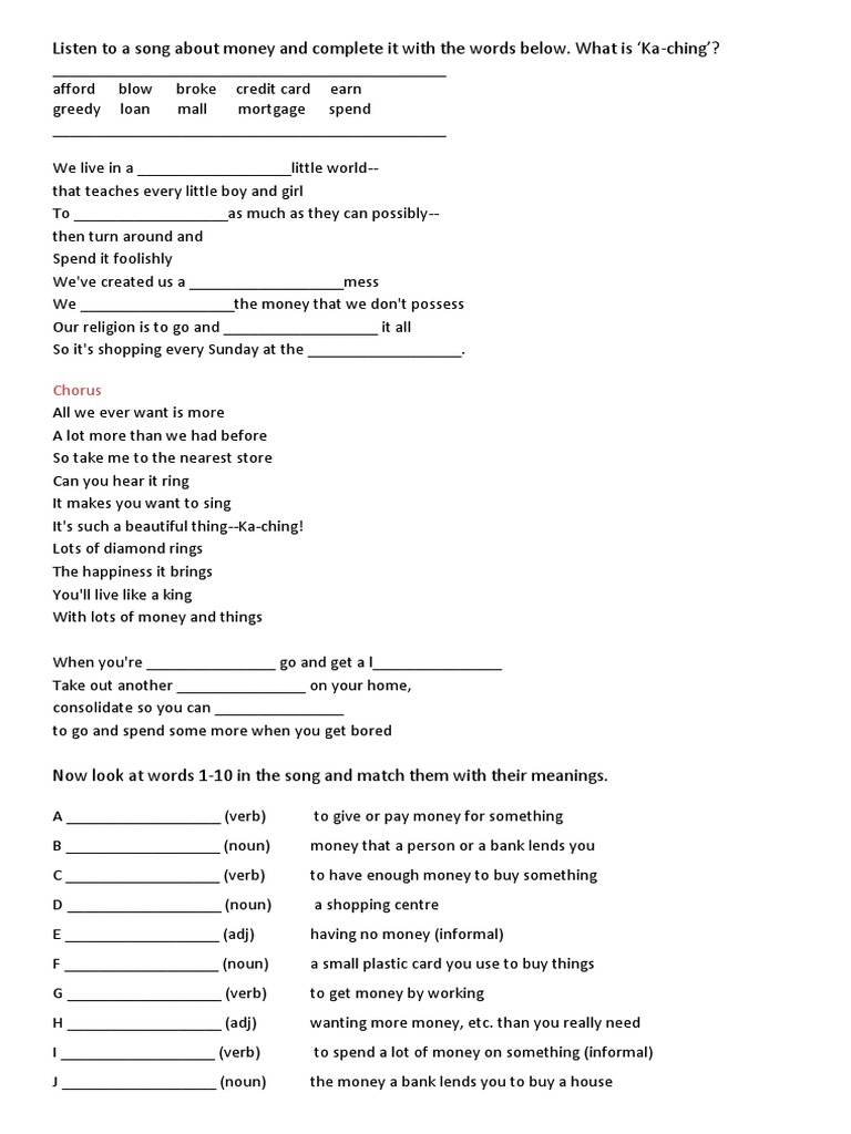 Money Vocab | Download Free PDF | Loans | Banks