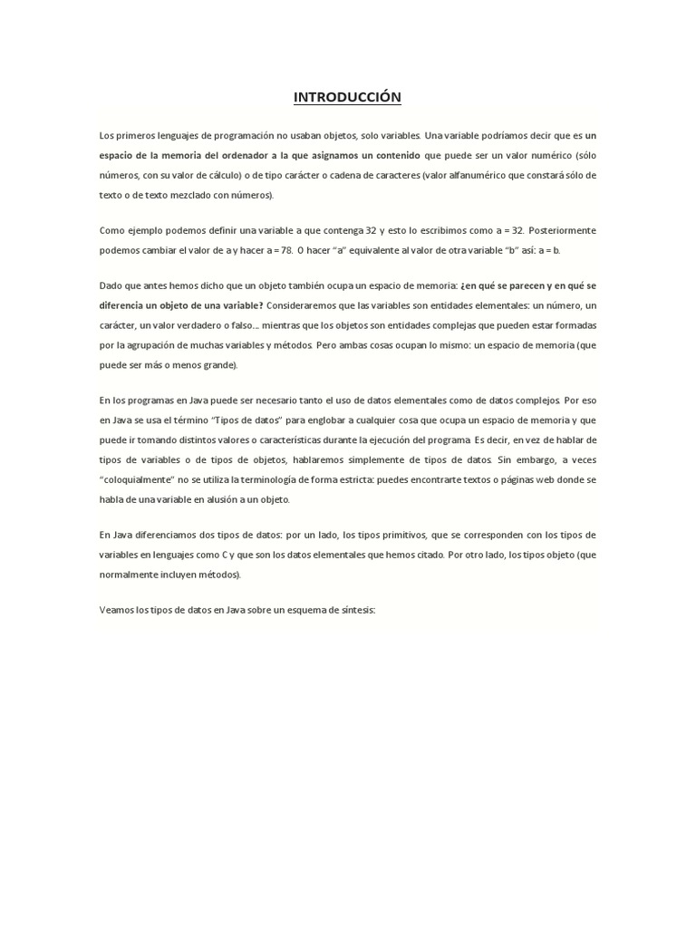 TIPOS DE DATOS JAVA-elvis-imprimir PDF | PDF | Ascii | Tipo de datos