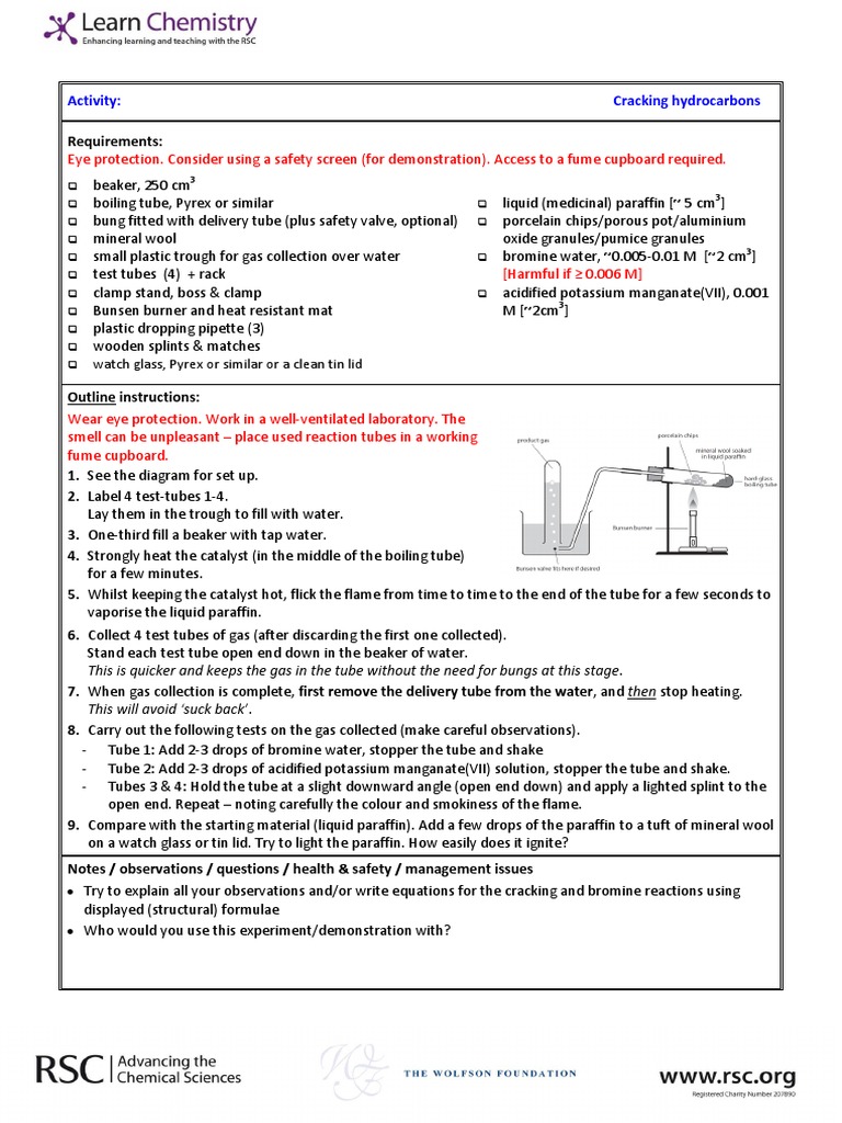 Cracking-hydrocarbons.pdf | Cracking (Chemistry) | Alkene